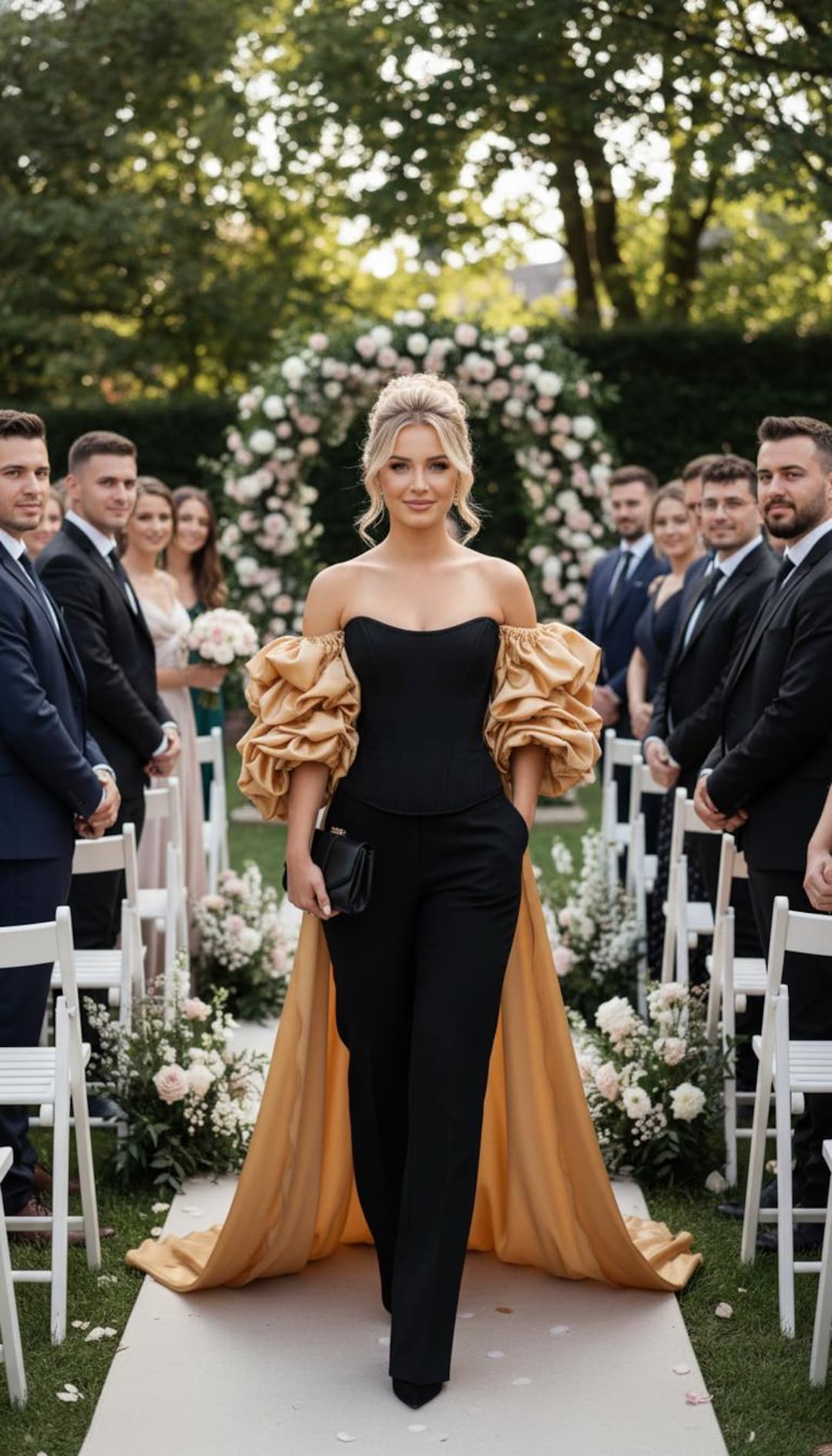 Sophia Cape in Gold Color Custom Size Perfect Evening Party Wedding ...