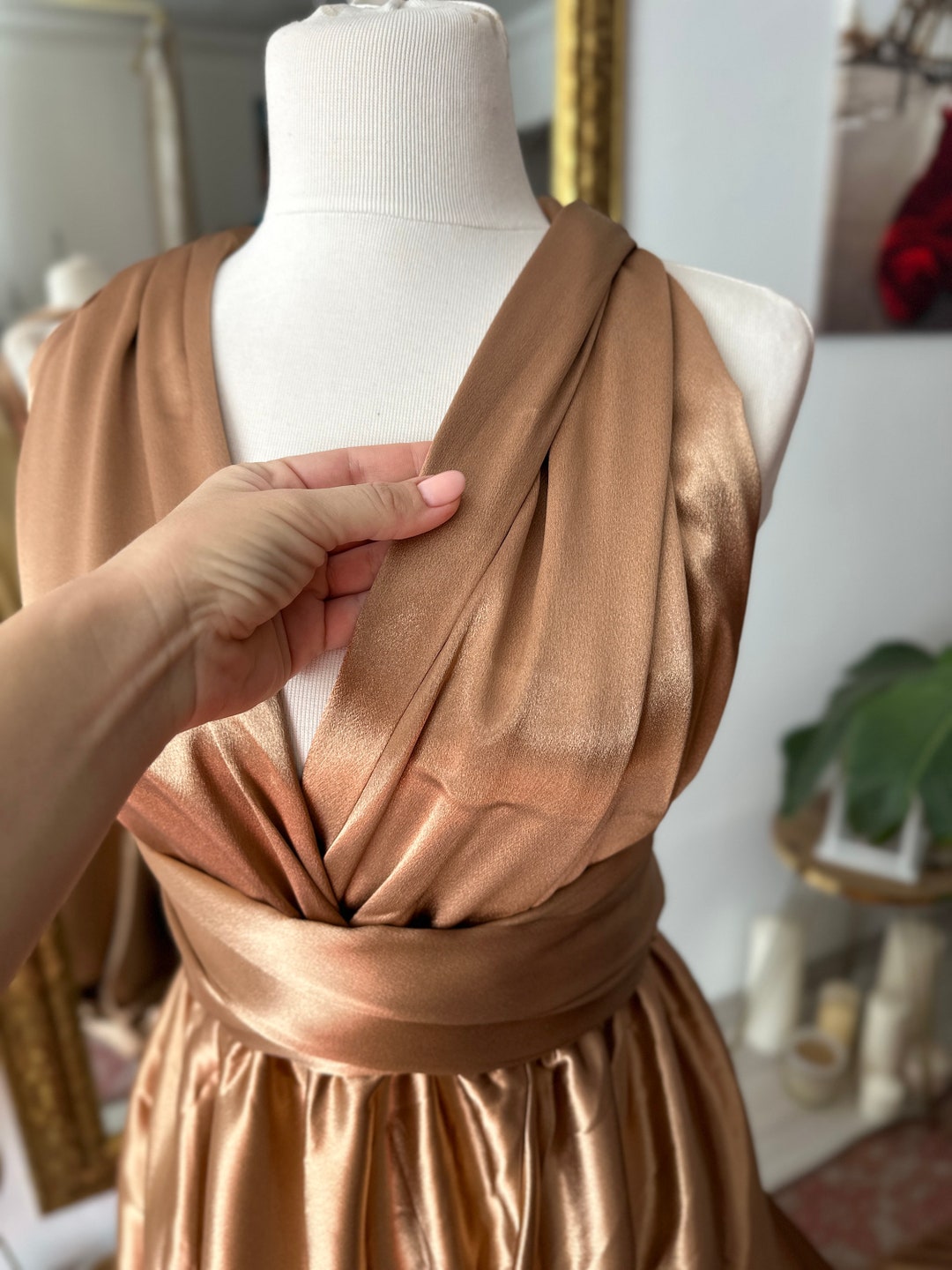 Diana Dress in Mokko Color Fast Free Shipping Engagement - Etsy