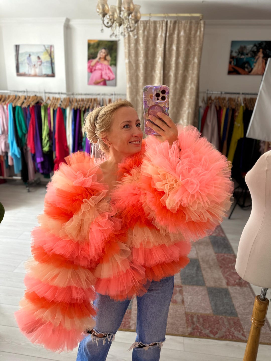 Andrea Crop Jacket in Nemo Colors Eurovision Winner Outfit Oversize ...