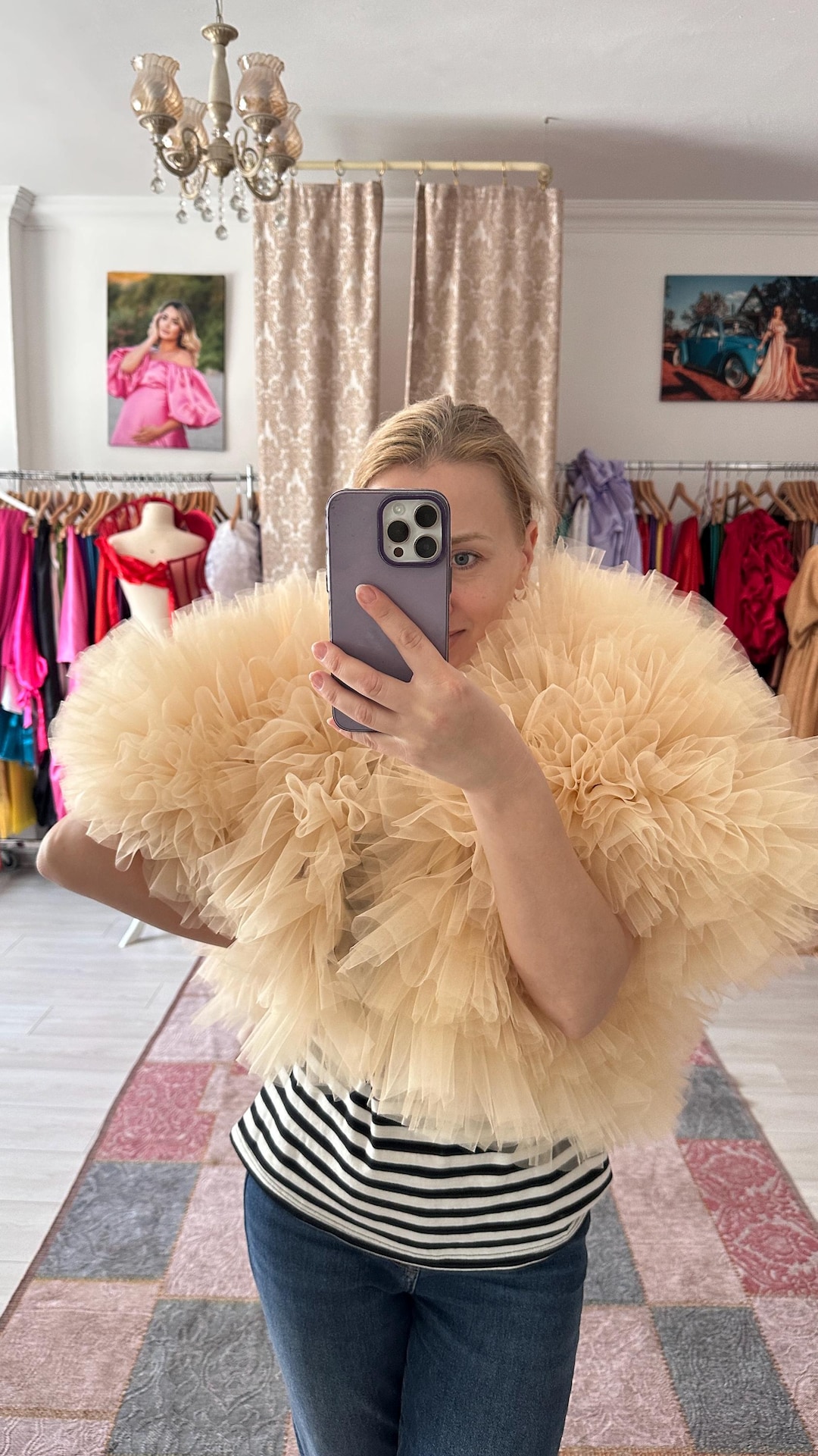 Andrea Crop Sleeve Crop Bomber in Pale Gold Color MY105 Custom Color ...