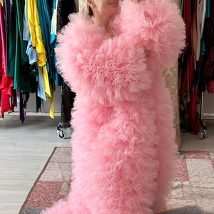 Ruffled Tulle Andrea Coat: Custom Runway Dress - Etsy