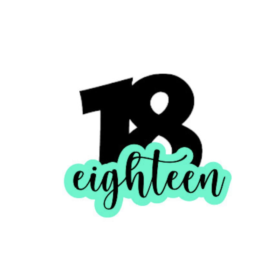 Number Eighteen Cookie Cutter - Etsy