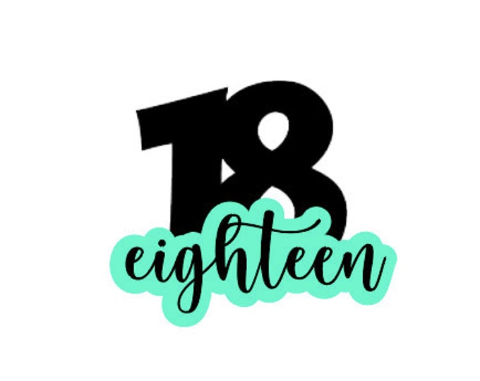Number Eighteen Cookie Cutter - Etsy