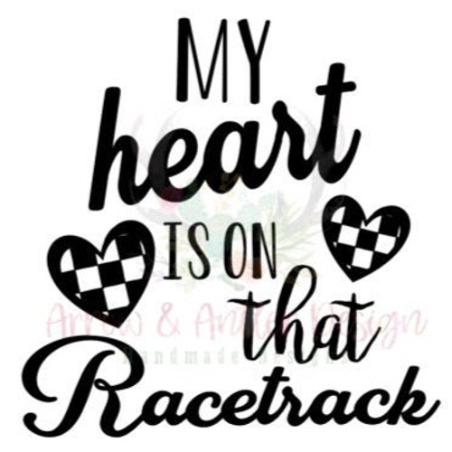 My Heart is on That Racetrack Digital Image Instant - Etsy