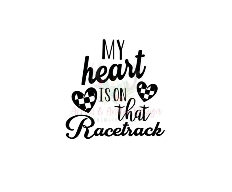 My Heart is on That Racetrack - Digital Image - Instant Download Image ...