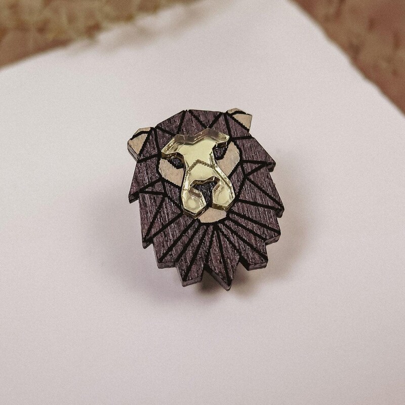 Lion Pin - Etsy