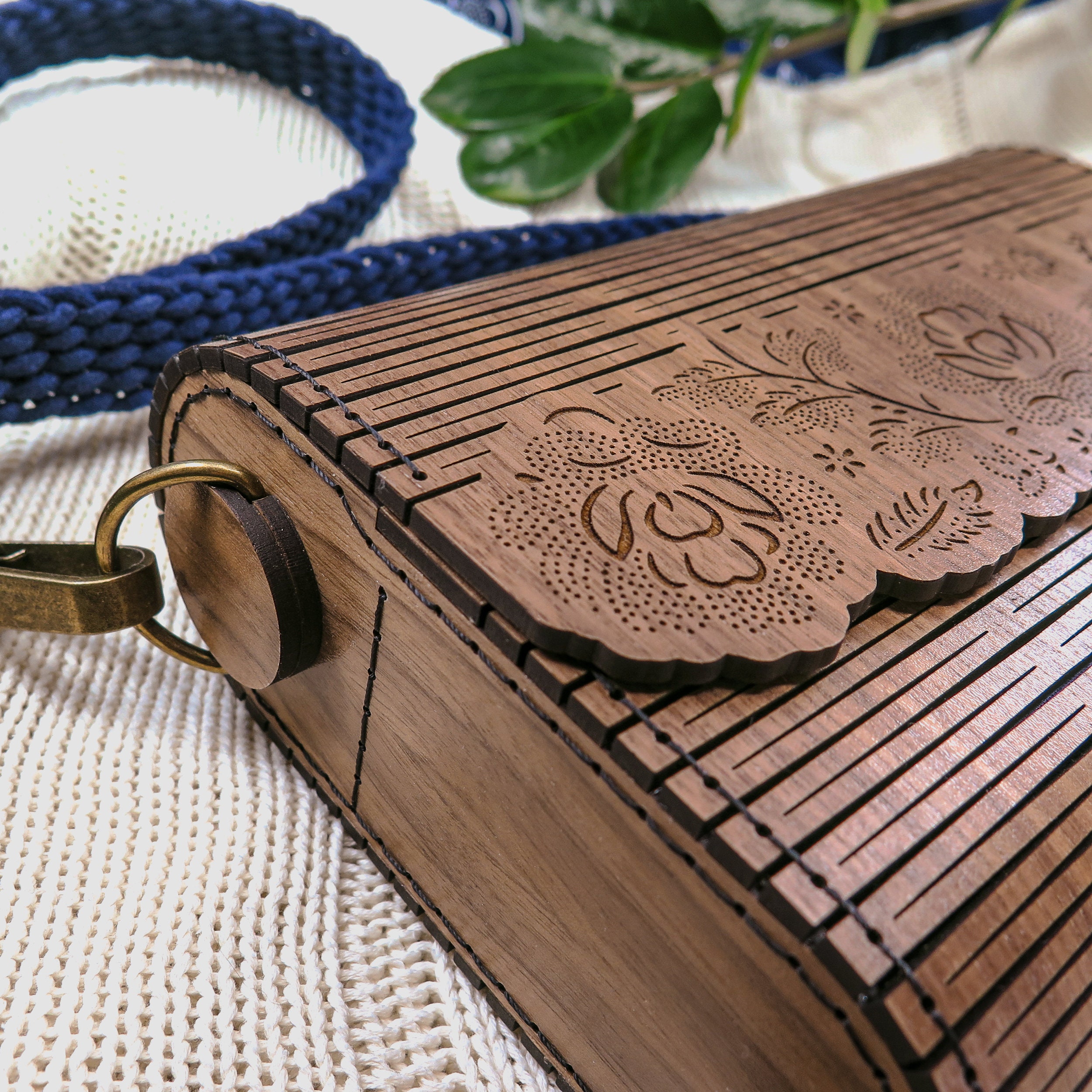 Wooden handbag Folk | Etsy