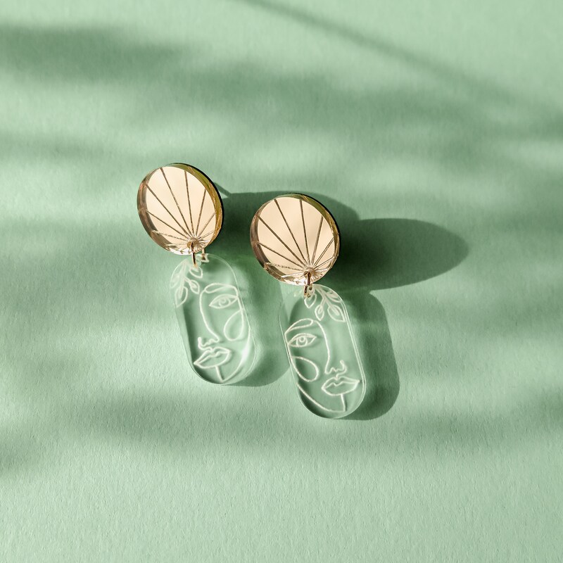 Acrylic Earrings - Etsy