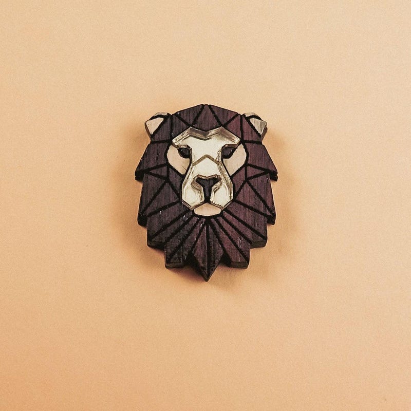 Lion Pin - Etsy