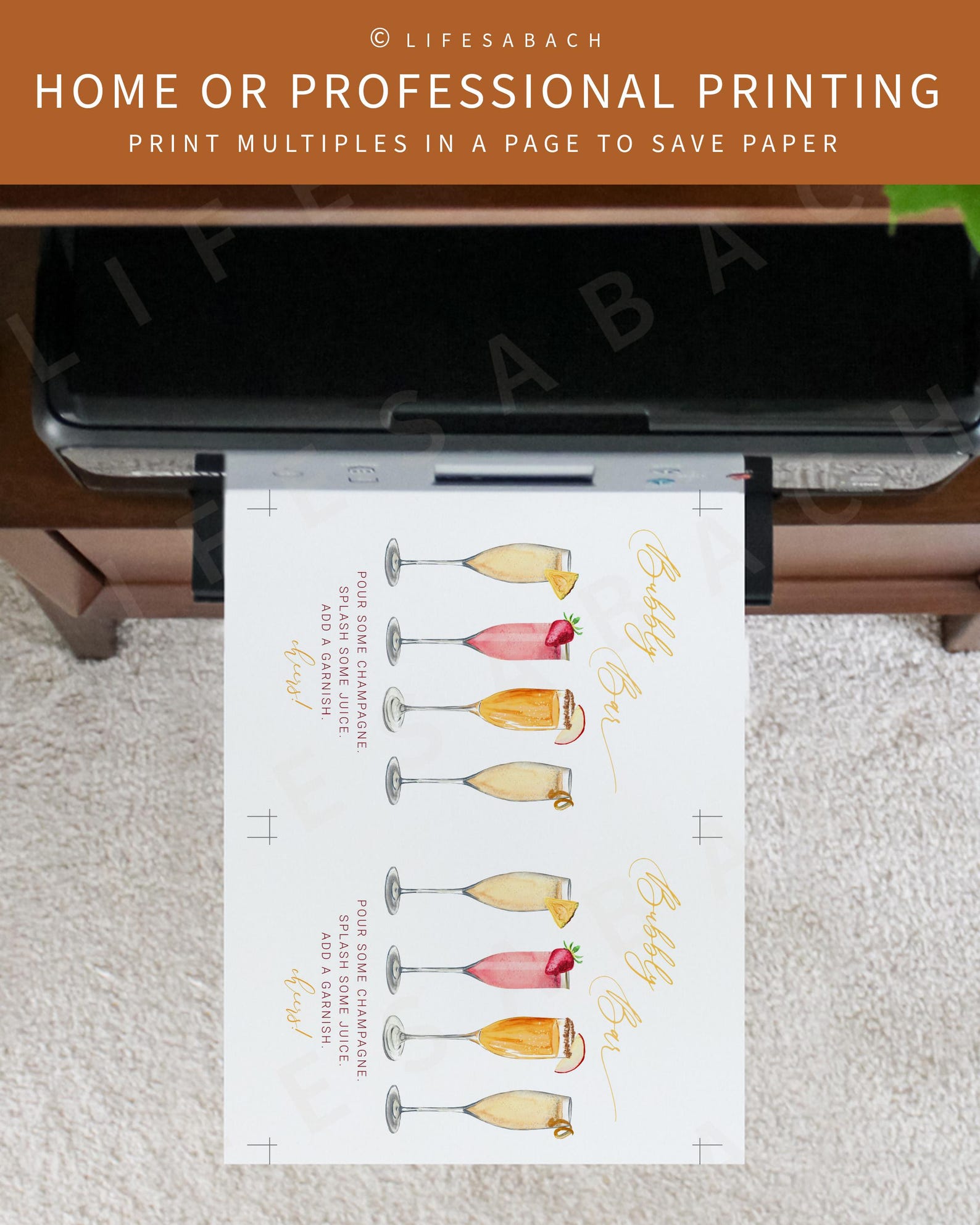 Bubbly Welcome Sign, Modern Wedding Drinks Bar Signage Printable ...