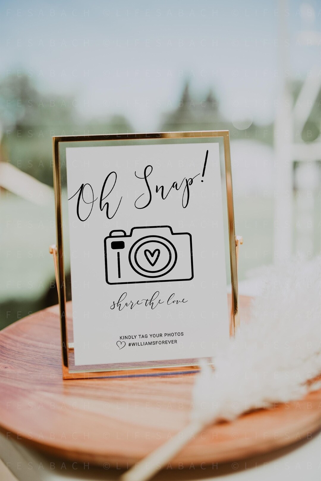 Oh Snap Sign Wedding Disposable Camera Sign Photo, Editable Photo Guest ...