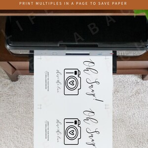 Oh Snap Sign Wedding Disposable Camera Sign Photo, Editable Photo Guest ...