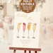 Bubbly Welcome Sign, Modern Wedding Drinks Bar Signage Printable ...