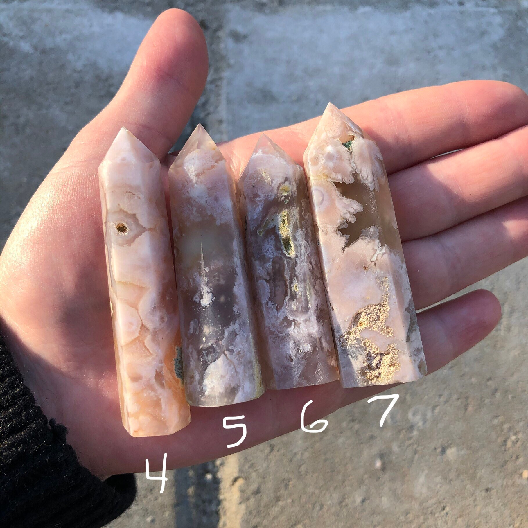 2-3” | Cherry Blossom Agate Tower | Sakura Agate Tower - Etsy UK