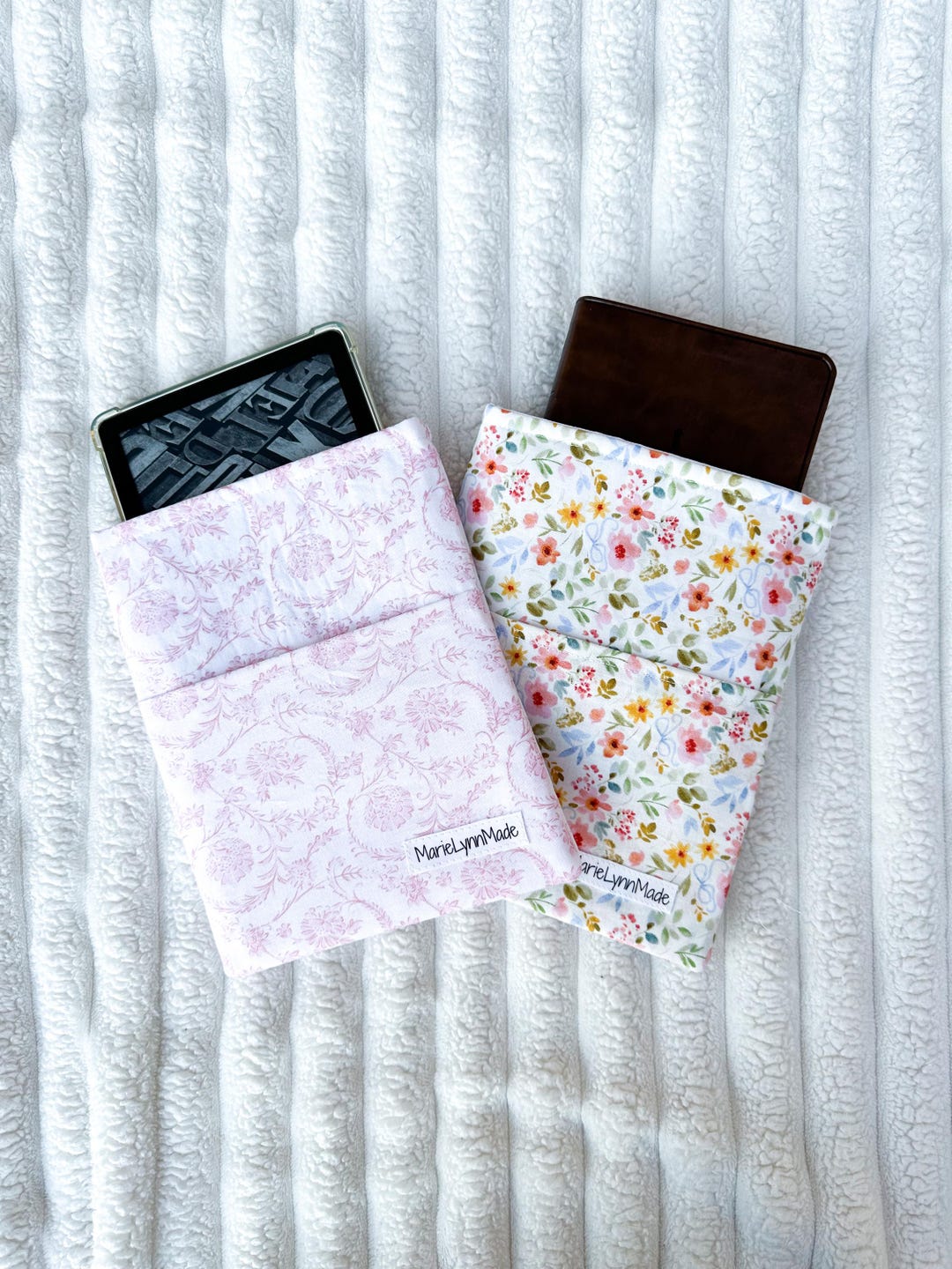 Handmade Book Sleeve – Fits Kindle & Paperback – Quilted Cotton Pouch ...