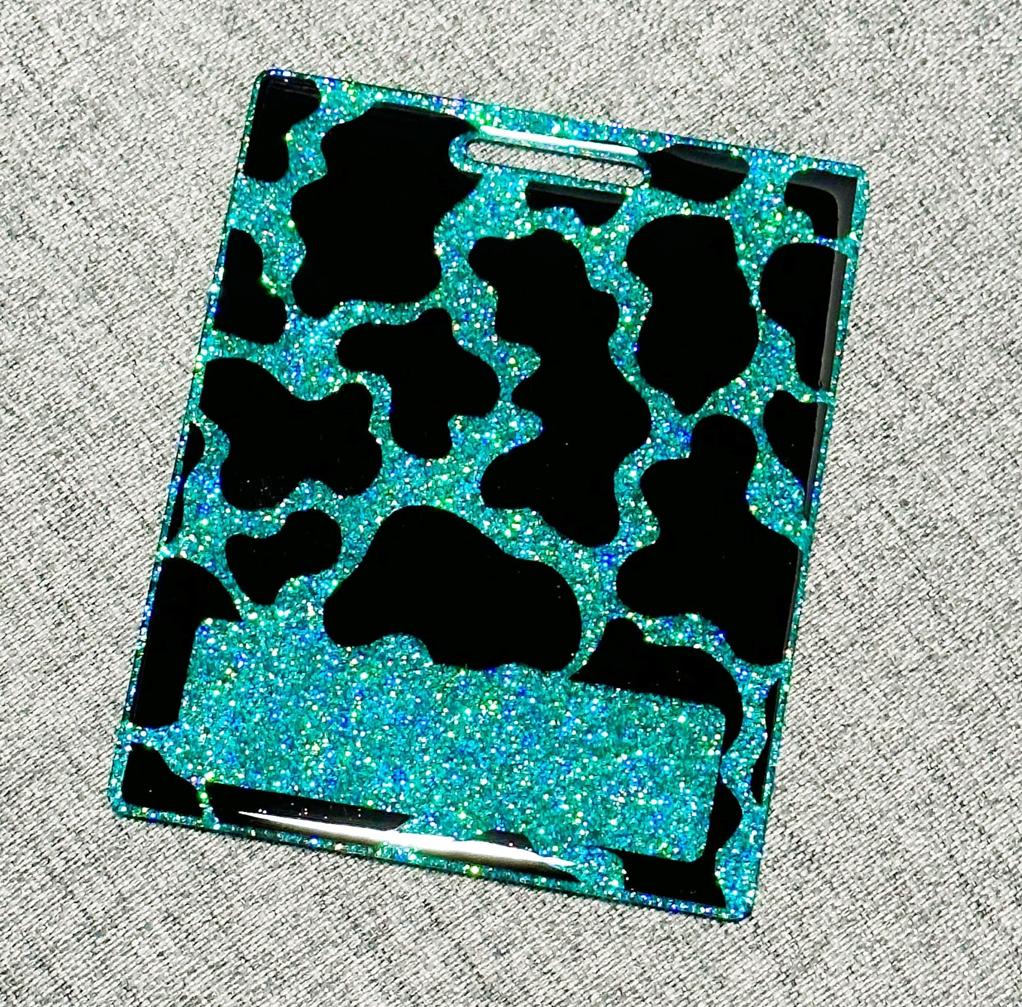 Teal Cow Print Badge Buddy - Etsy