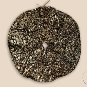 Leopard Pattern With Gold Sequin Christmas Tree Skirt - Etsy