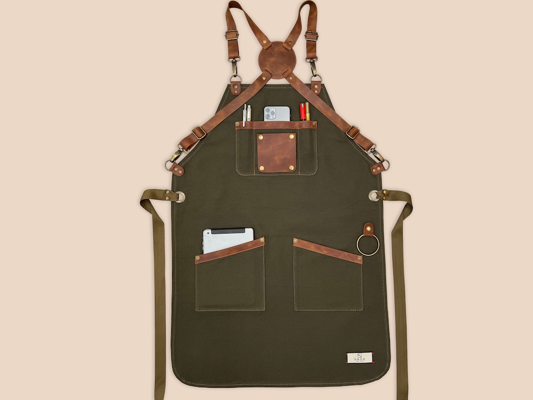 Personalized Apron High Quality Materials & Workmanship, Leather Strap ...