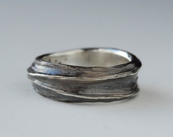 Rustic Silver Ring | Etsy