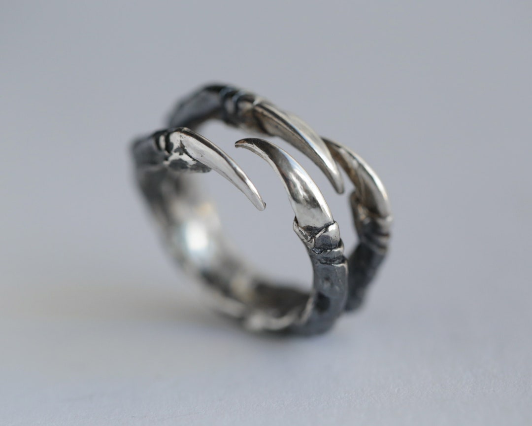 Bird Claw Talon Ring Unique Statement Ring Crow Raven Unisex - Etsy