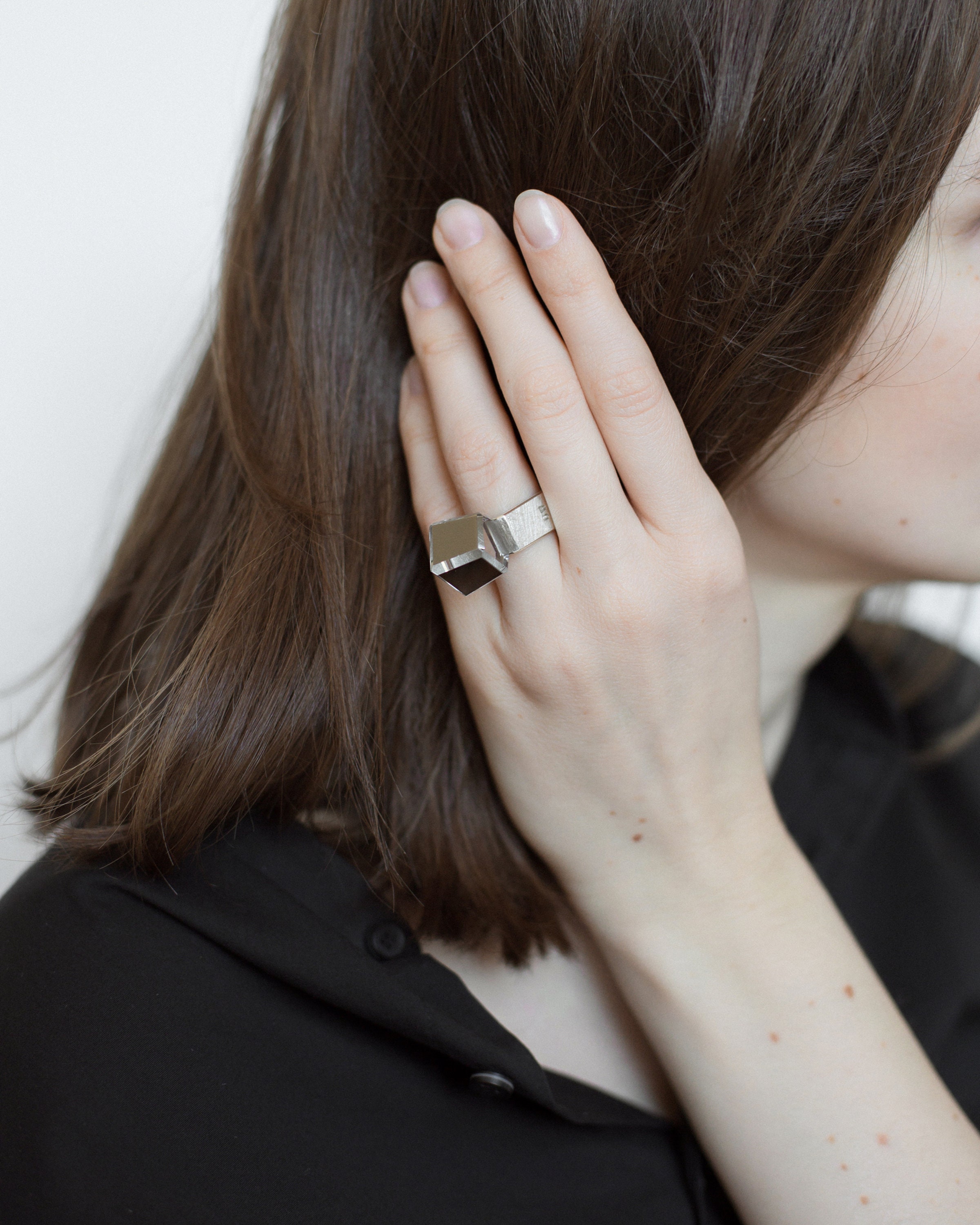 Trendy Glass Ring With Mirror Coated Sides Eye Catching - Etsy