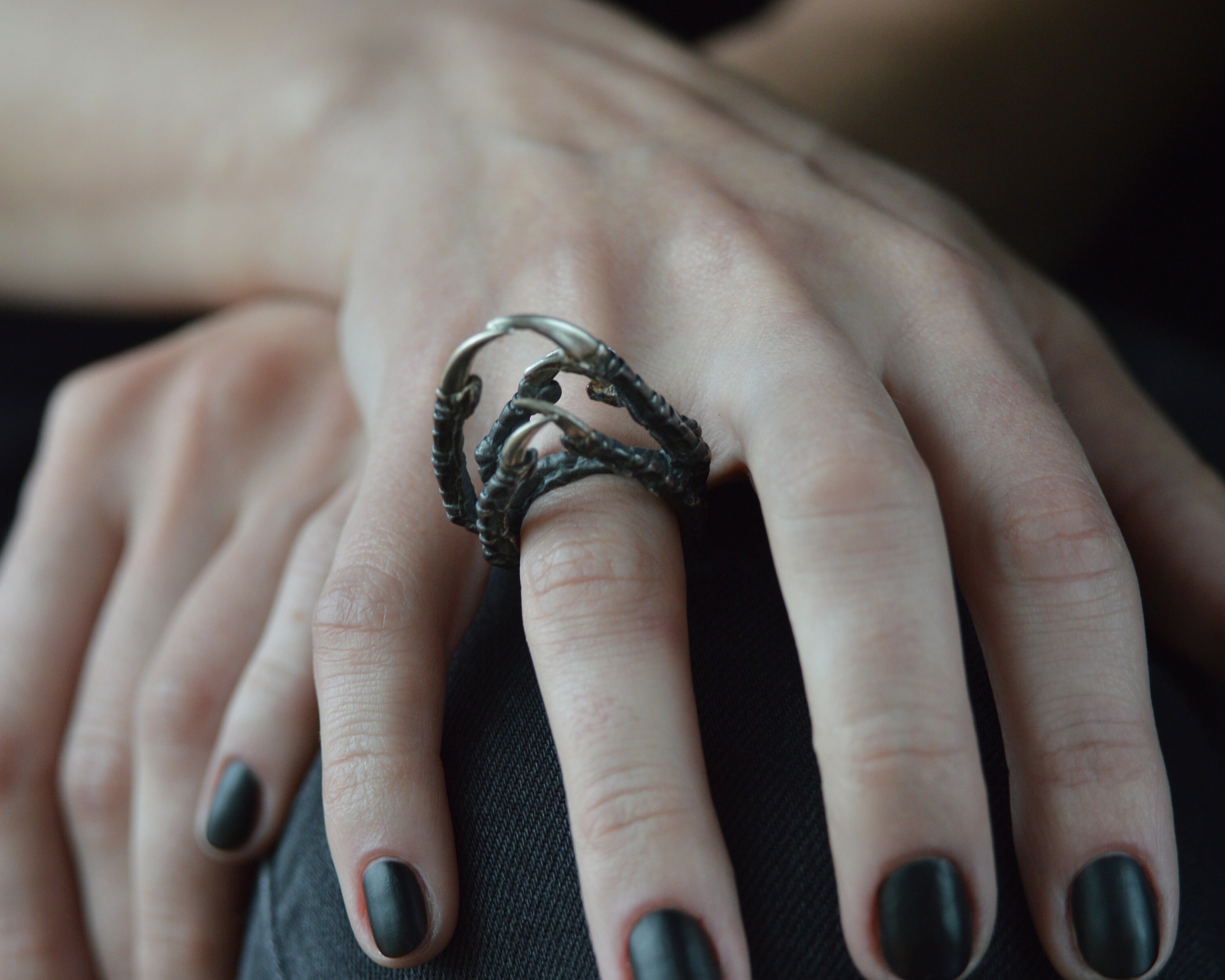 Dragon Claw Ring for a Fantasy Renaissance Mage Pagan Jewelry - Etsy