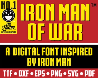 Iron Man Font - Etsy UK