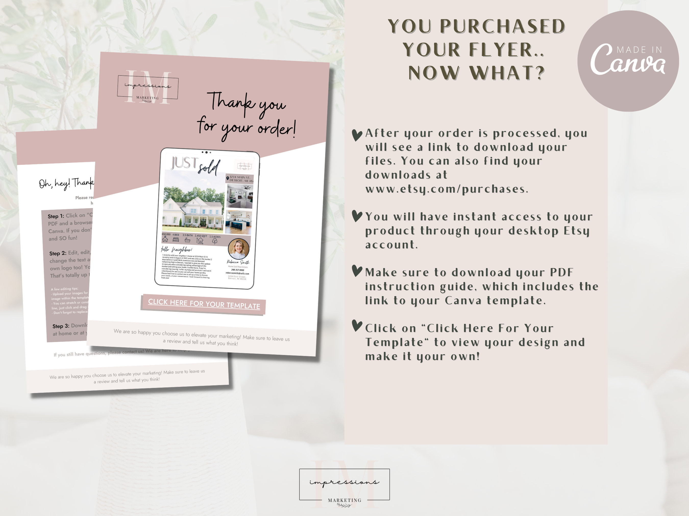 Real Estate Just Sold Flyer | Just Sold Flyer | Real Estate Marketing ...