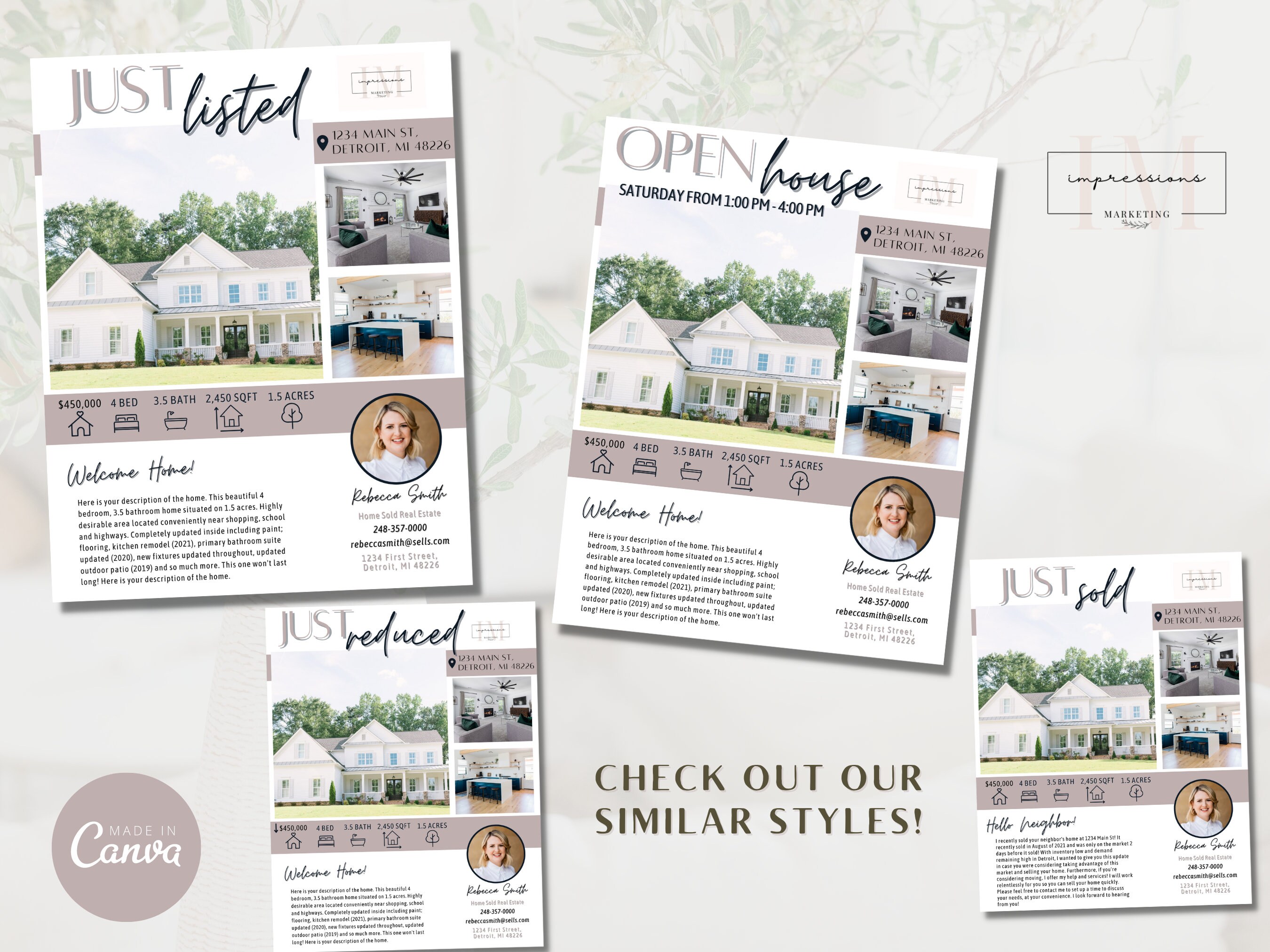 Real Estate Listing Flyer | Listing Just Reduced Flyer | Real Estate ...
