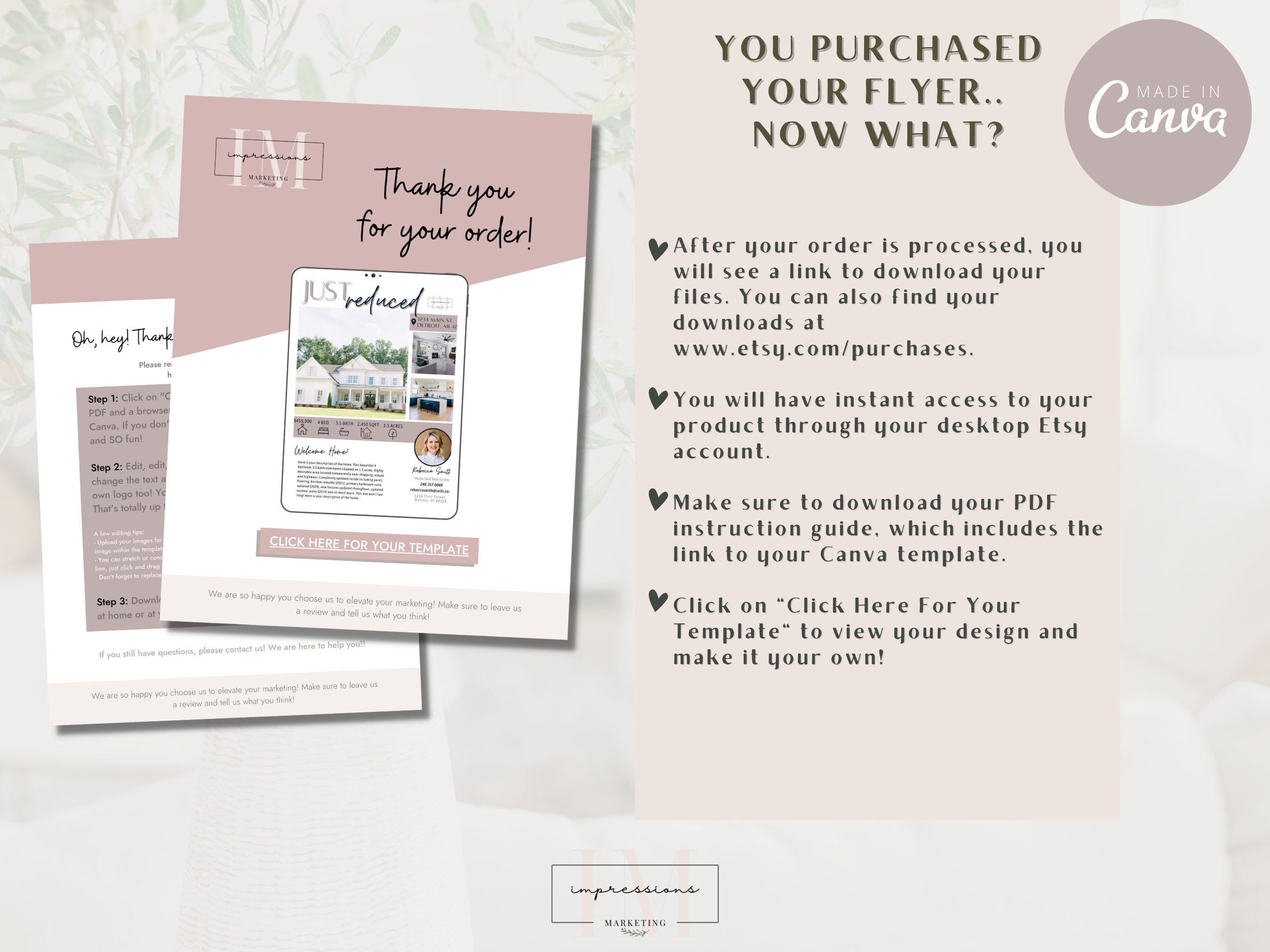 Real Estate Listing Flyer | Listing Just Reduced Flyer | Real Estate ...