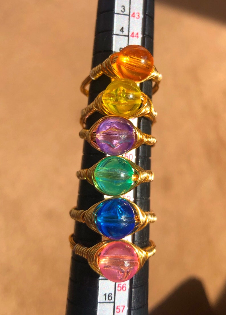Infinity Stone Rings/avengers Themed Wire Rings/custom Hand - Etsy