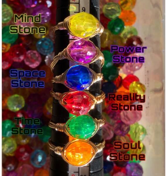 Infinity Stone Rings/avengers Themed Wire Rings/custom Hand - Etsy