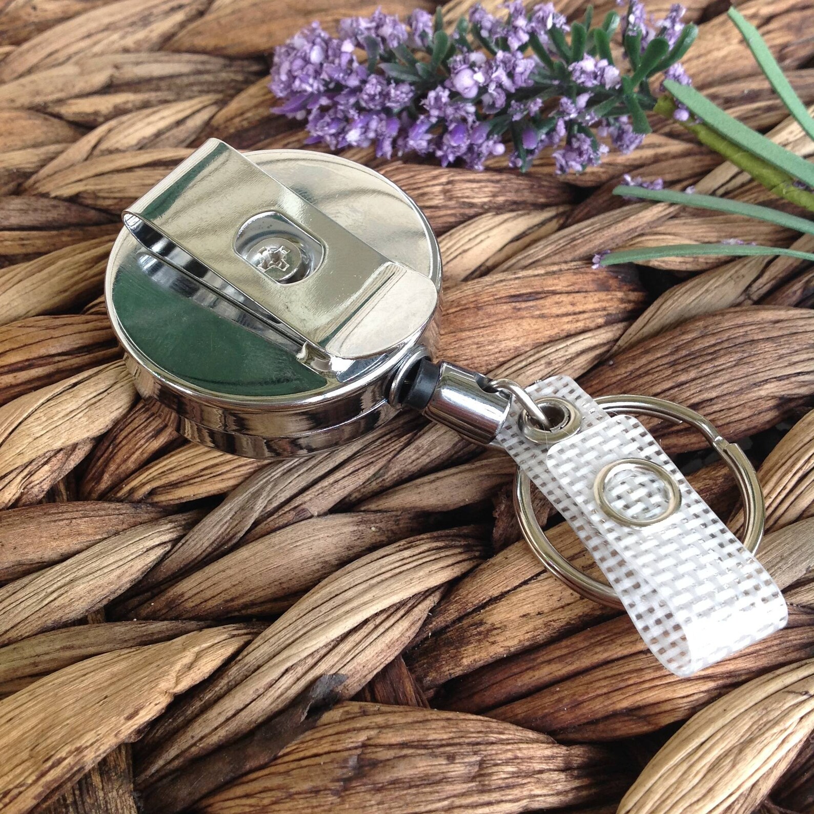 Monogram ID Badge Holder Personalized ID Badge Holder Reel | Etsy