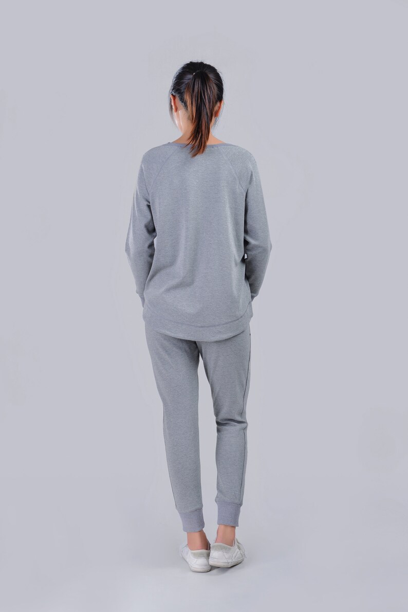 Womens Sweater Sets Gray Embroidered Soft Fleece - Etsy