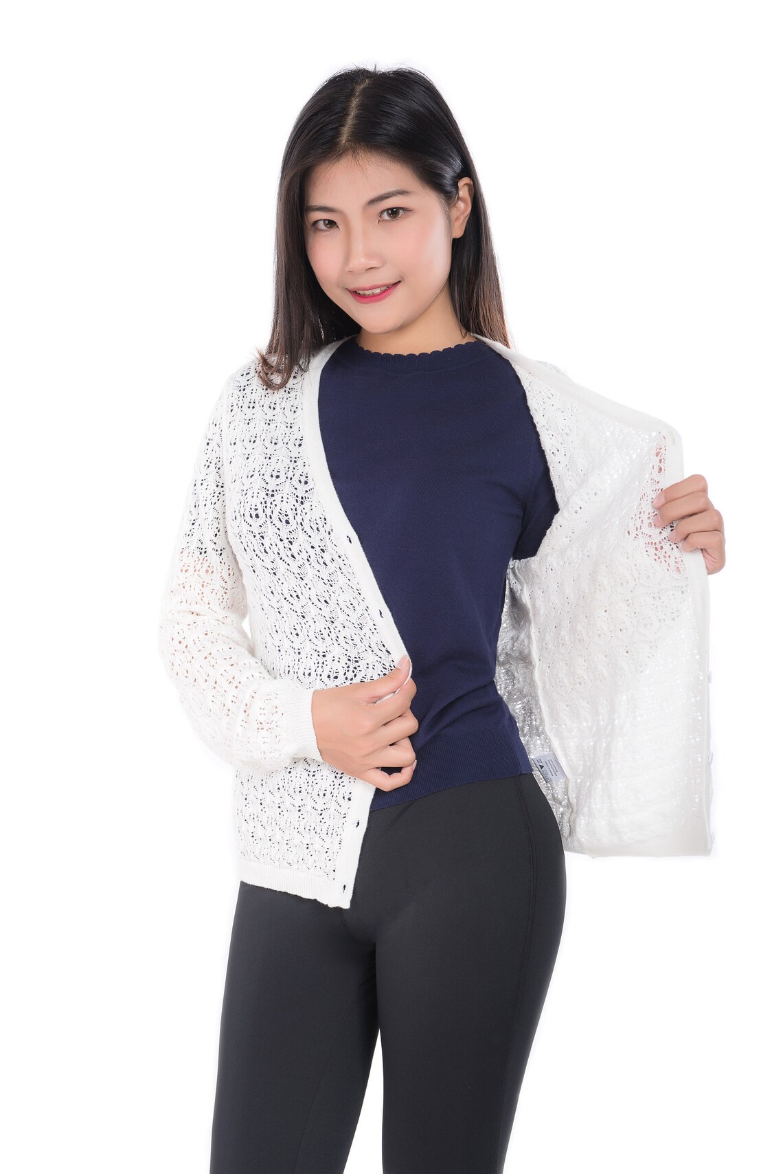 Womens Sweater Cardigan White Button down Long Sleeve | Etsy