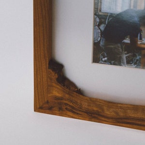 Live Edge Frame. Custom Sizing. Cherry Wood With Walnut Accents ...