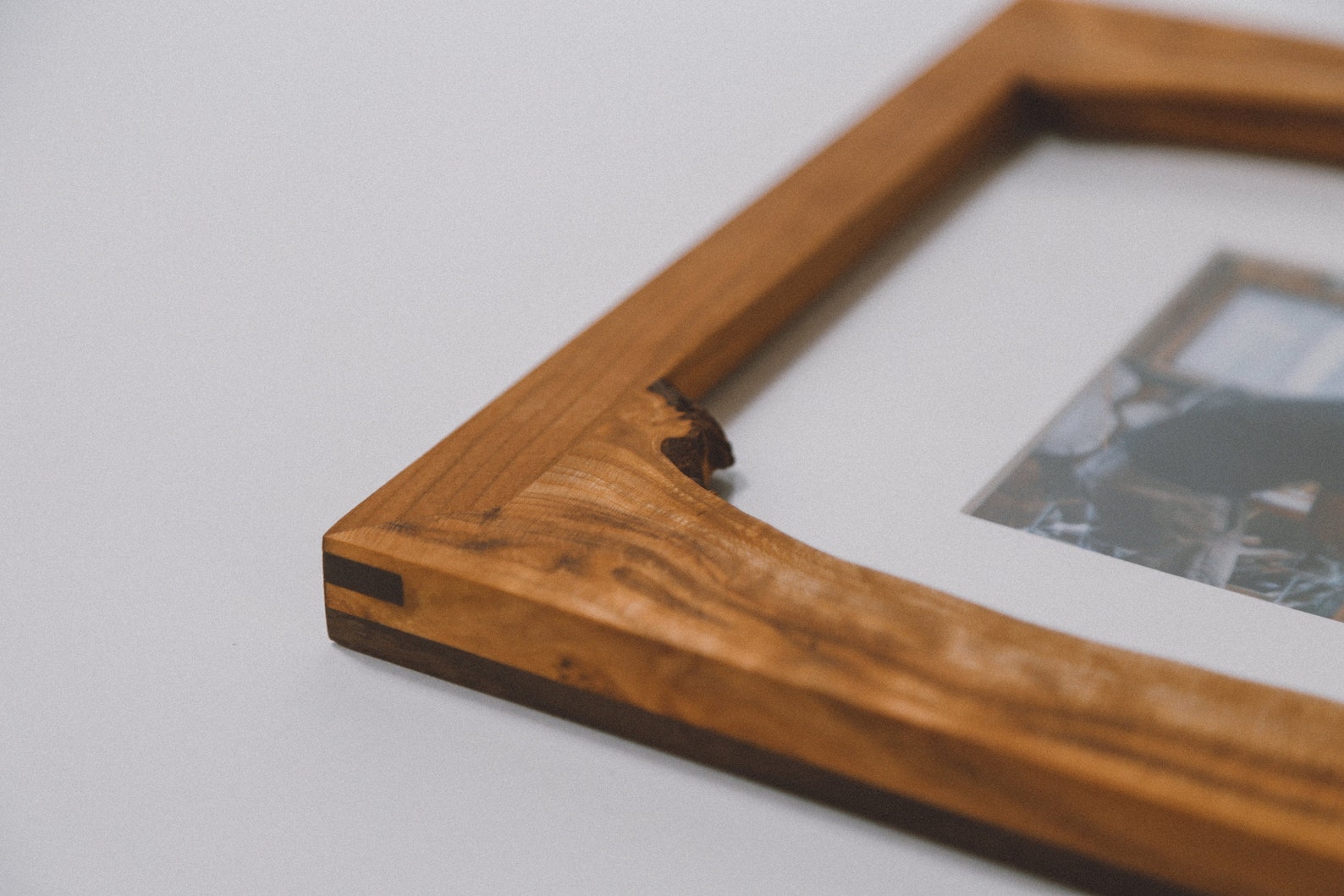 Live Edge Frame. 8 X 10. Cherry Wood With Walnut Accents - Etsy