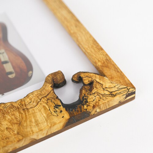 Live Edge Frame. Custom Sizing. Cherry Wood With Walnut - Etsy