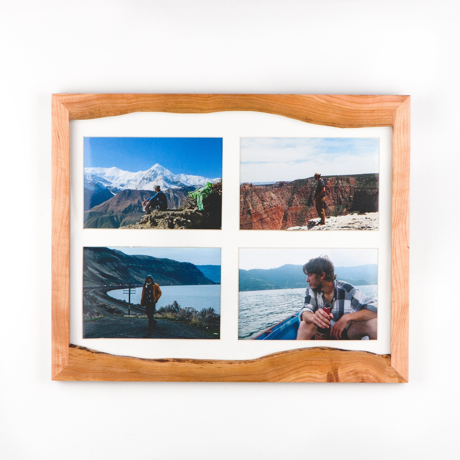 Live Edge Frame. Custom Sizing. Cherry Wood With Walnut - Etsy