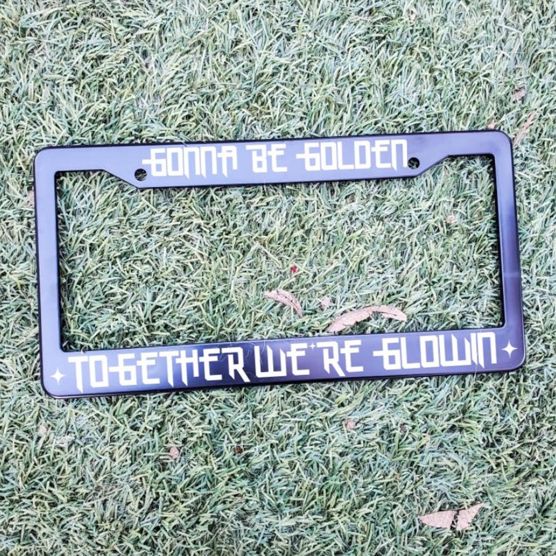 Huntrix - KPOP - Demon Hunters License Plate Frame (black), Golden ...