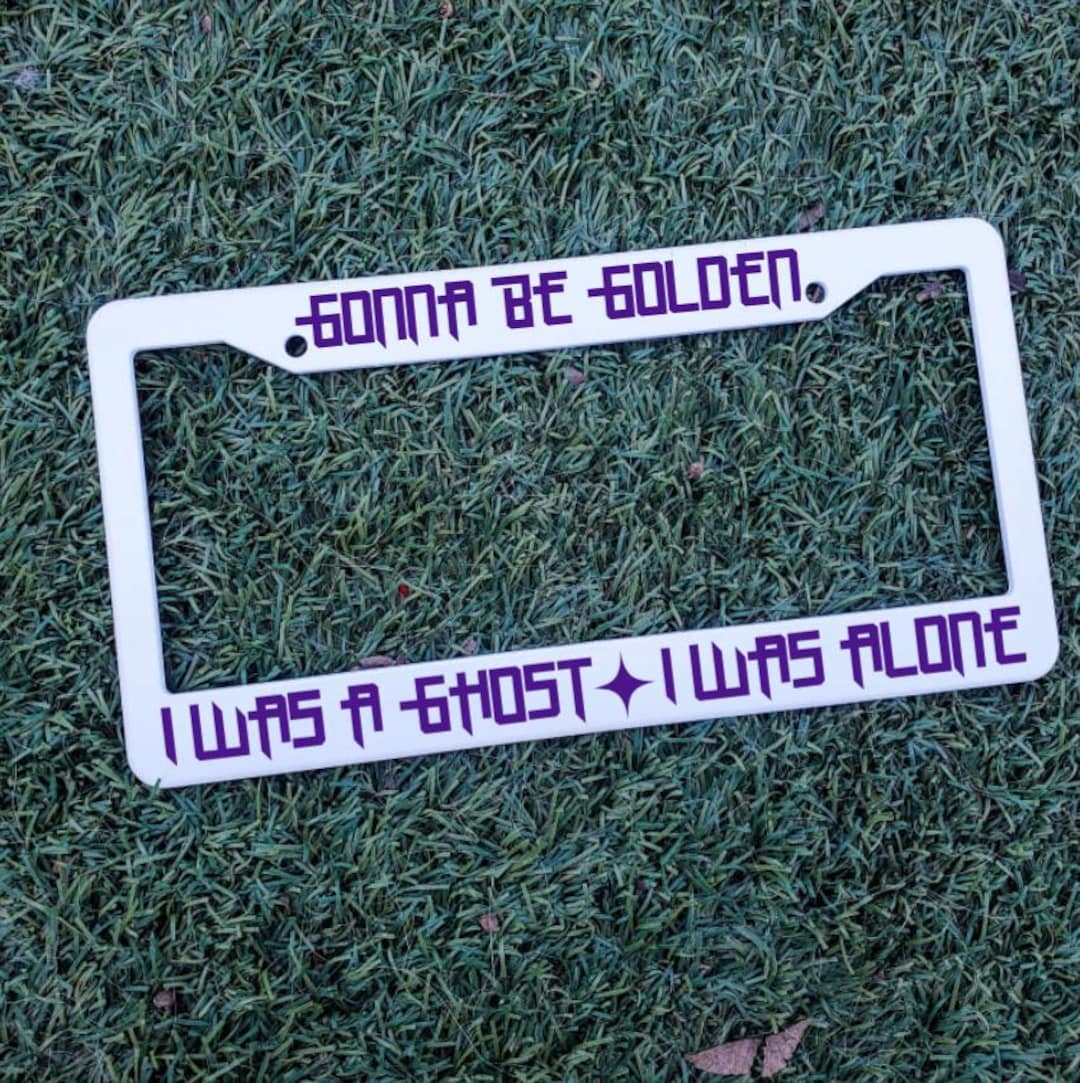 Huntrix - KPOP - Demon Hunters License Plate Frame (WHITE), Golden ...