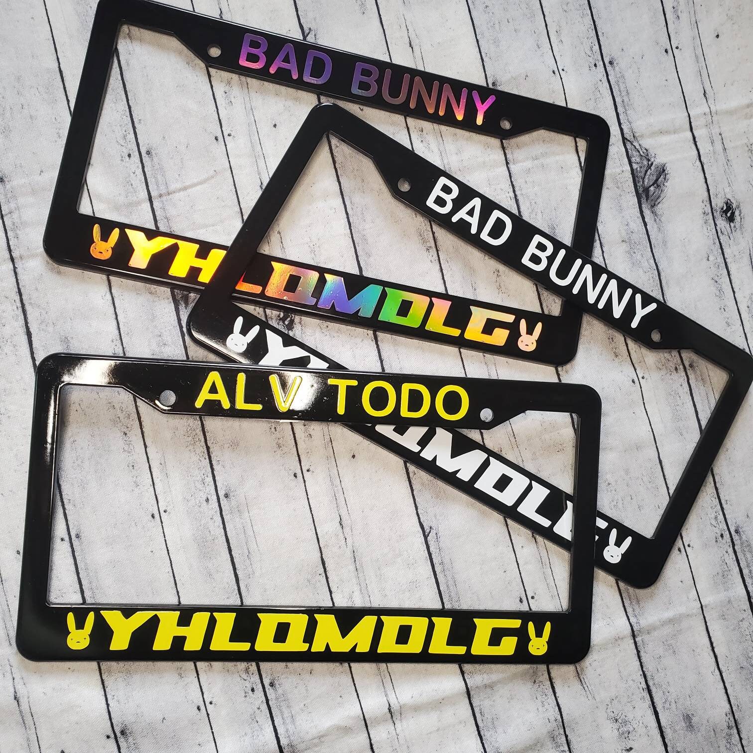 Bad Bunny License Plate Frame black YHLQMDLG Car - Etsy