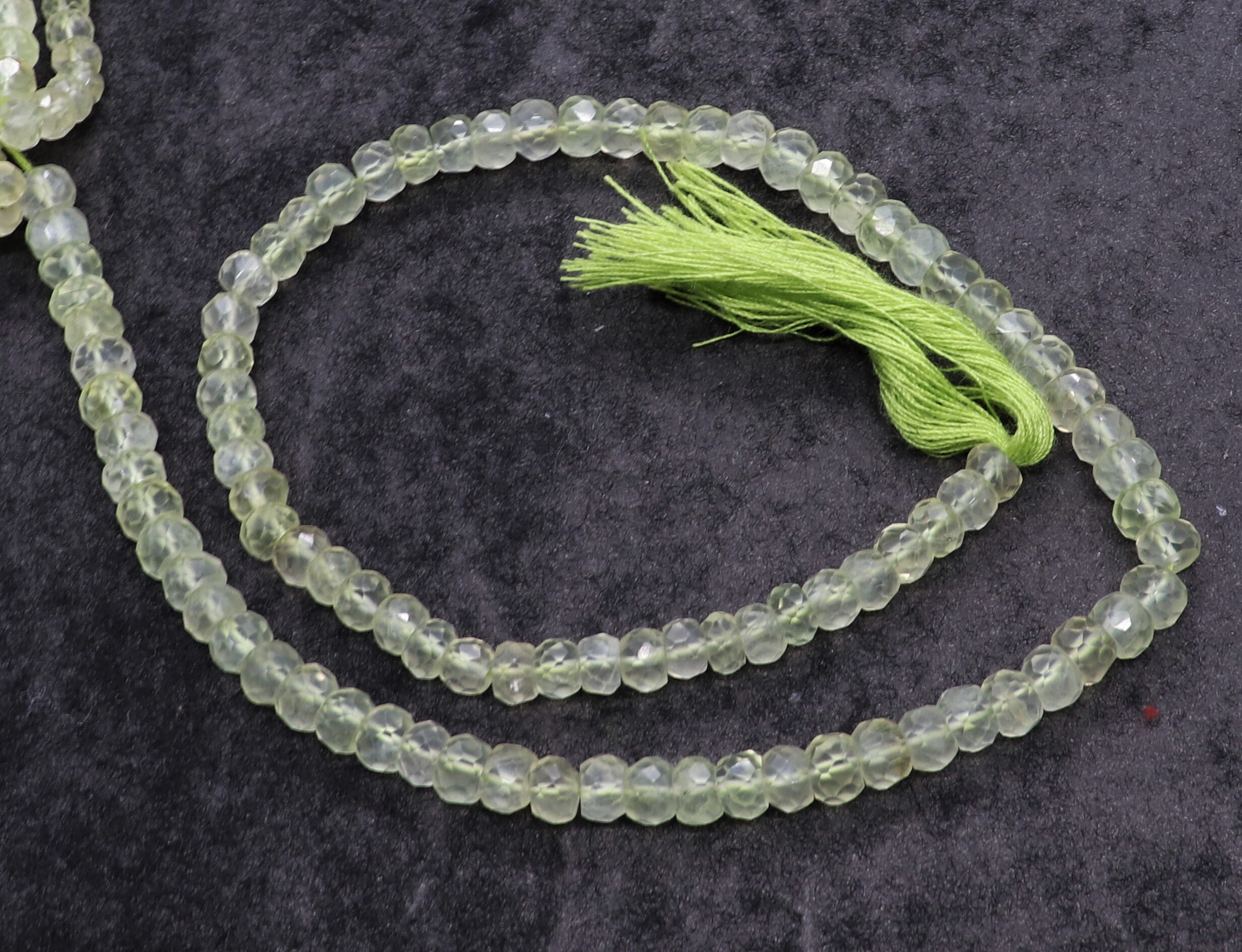 AAA Natural Prehnite Faceted Rondelle Beads 4-5 MM Green - Etsy UK