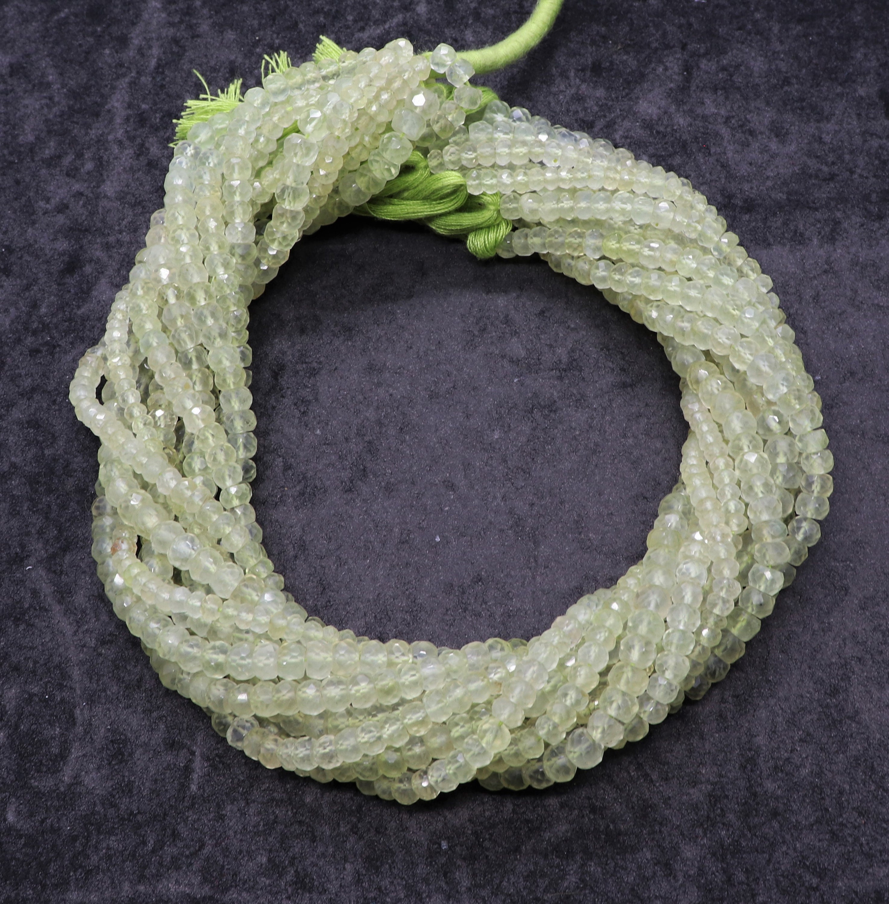 AAA Natural Prehnite Faceted Rondelle Beads 4-5 MM Green - Etsy UK