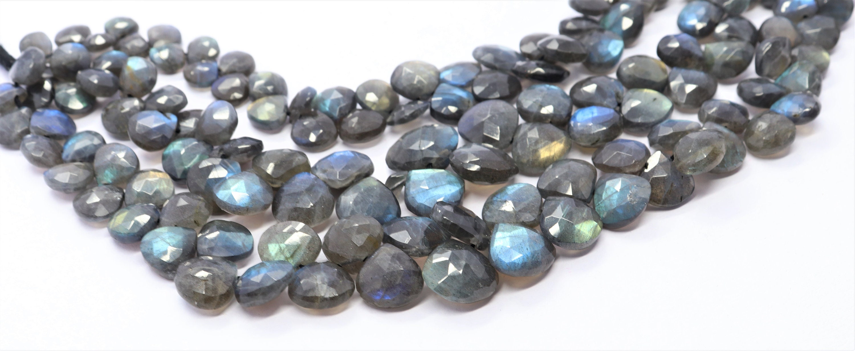 AAA Natural Labradorite Faceted Heart Shape Beads 7-8MM - Etsy UK