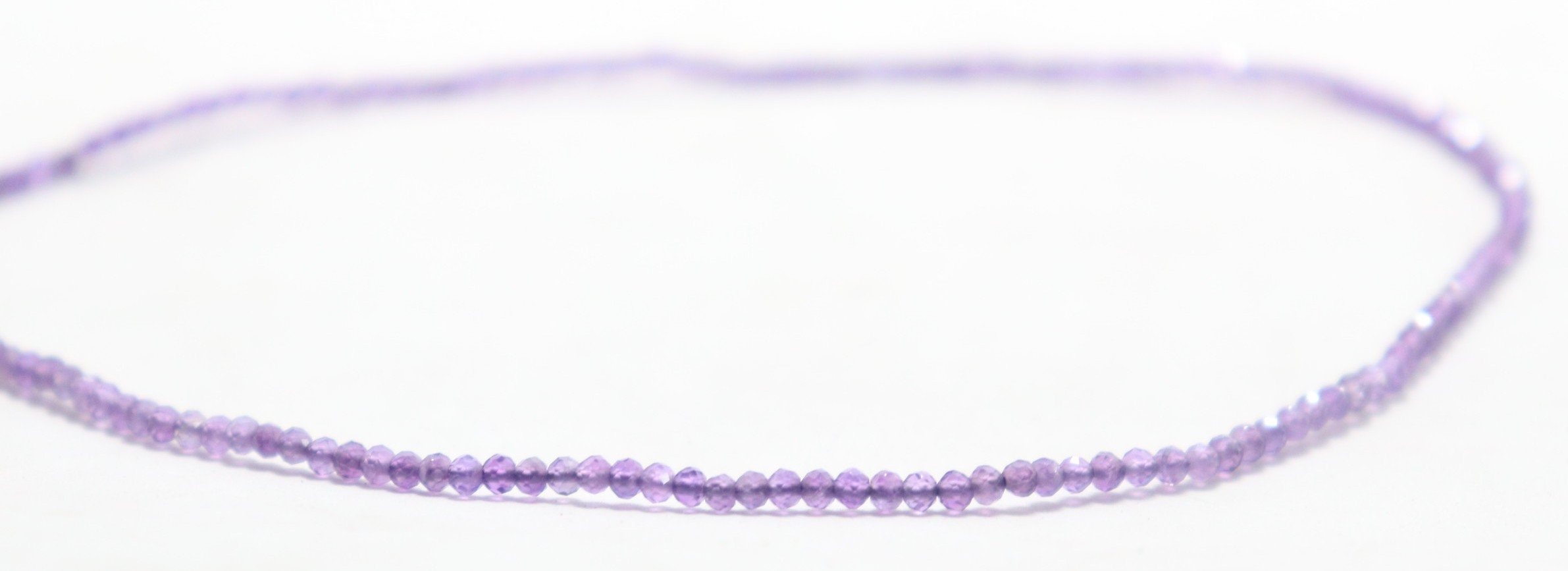 10 Strand AAA Natural 2 MM African Amethyst Micro Faceted Rondelle ...