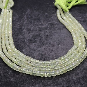 AAA Natural Prehnite Faceted Rondelle Beads 4-5 MM Prehnite | Etsy