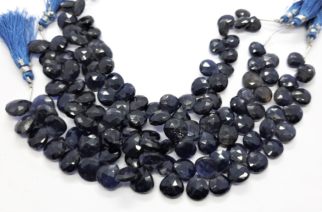 AAA Natural Iolite Faceted Heart Shape Briolettes, 10-11 MM Iolite ...