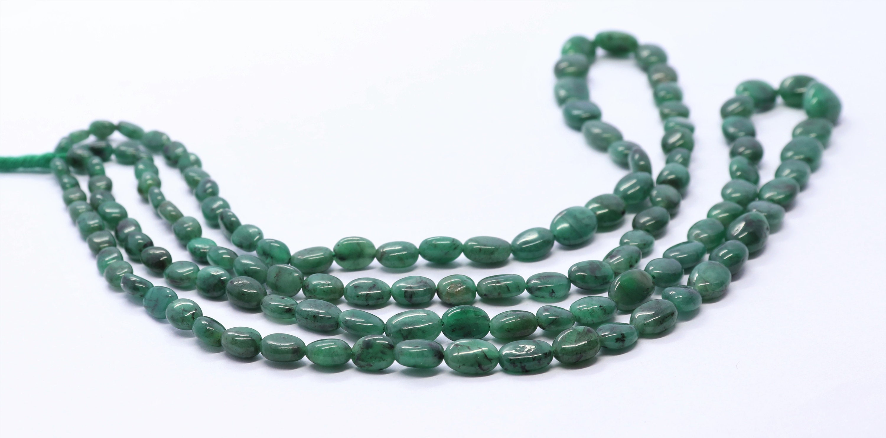 AAA Natural Zambia Emerald Smooth Oval Beads 4x6-7x9 MM - Etsy