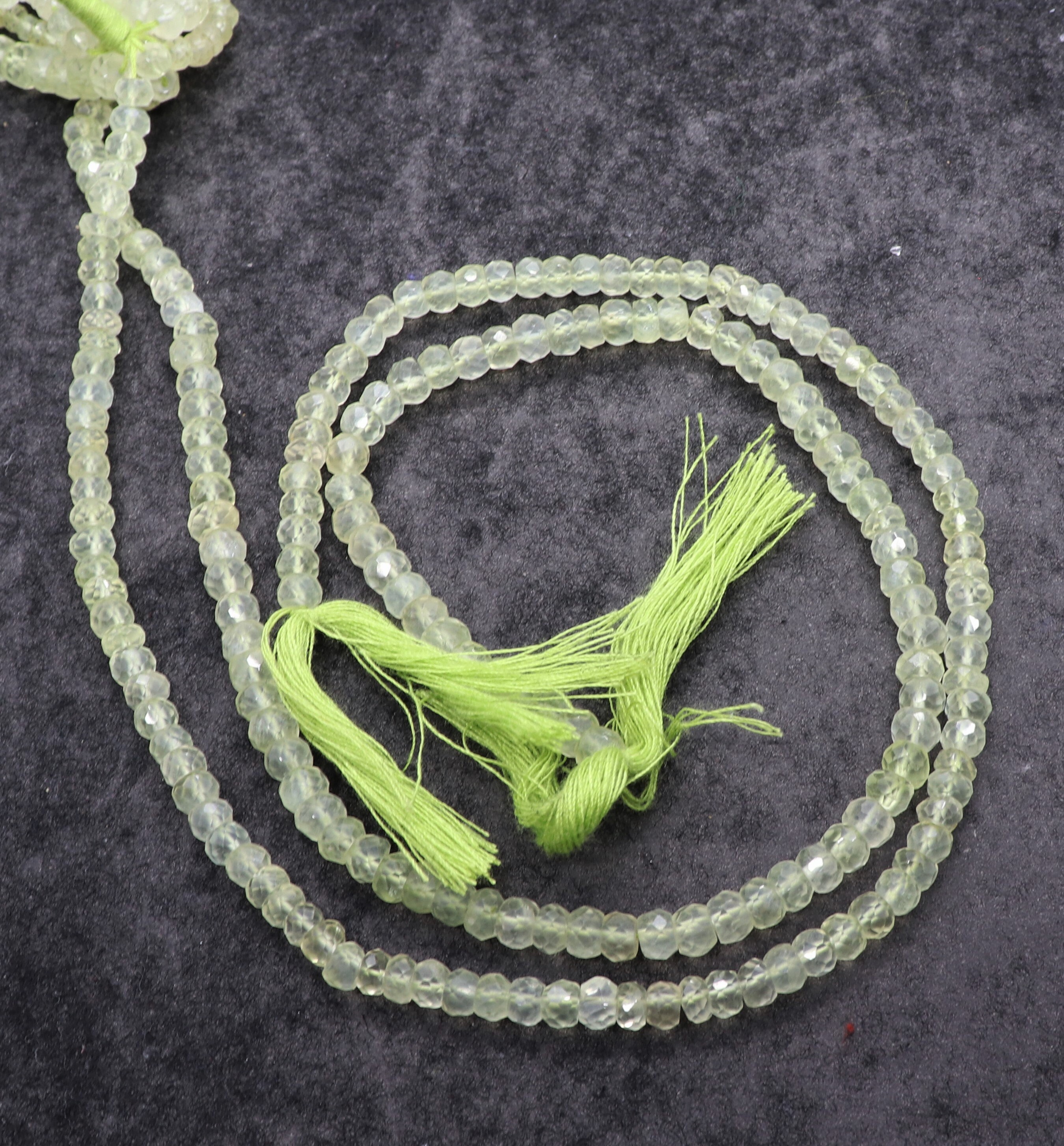 AAA Natural Prehnite Faceted Rondelle Beads 4-5 MM Prehnite | Etsy